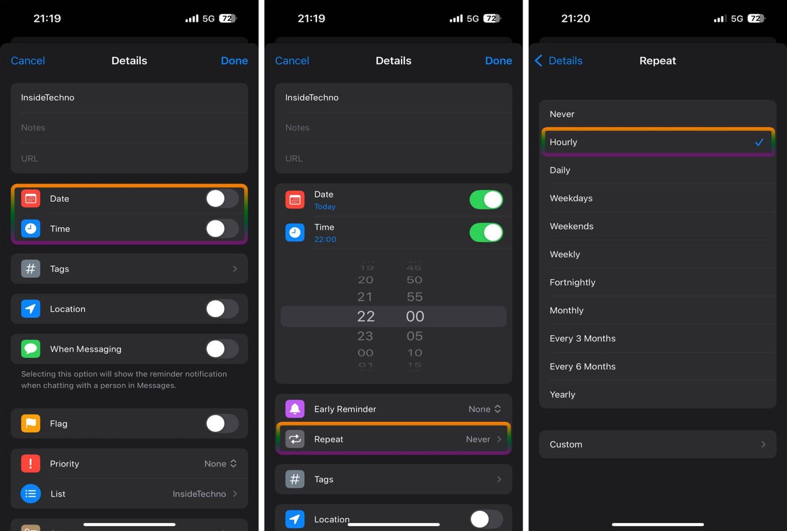 How to Set Hourly Reminders on iPhone and Mac