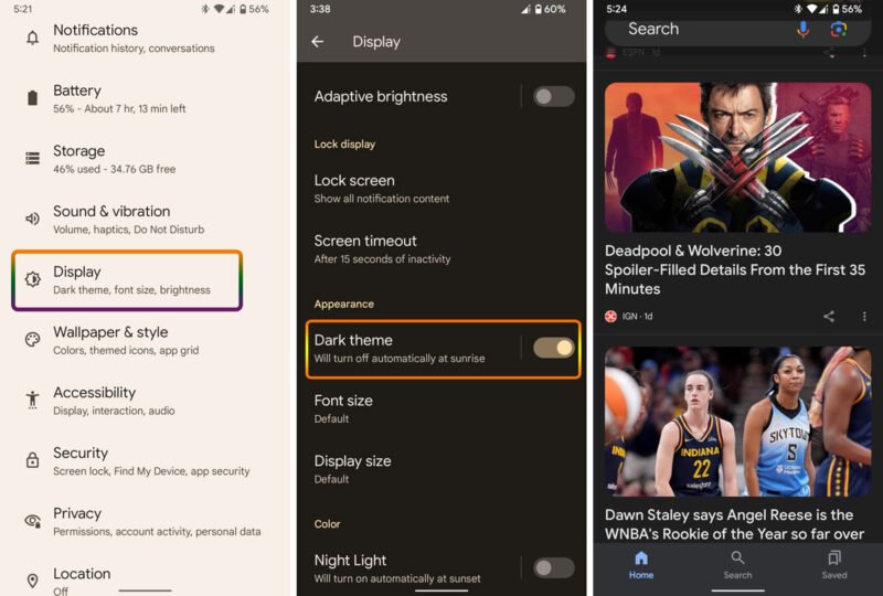 How to Enable Dark Mode in Google Discover Feed | InsideTechno